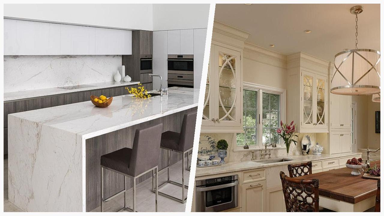 75 Beautiful Kitchen With Stone Slab Backsplash And Marble Backsplash ...