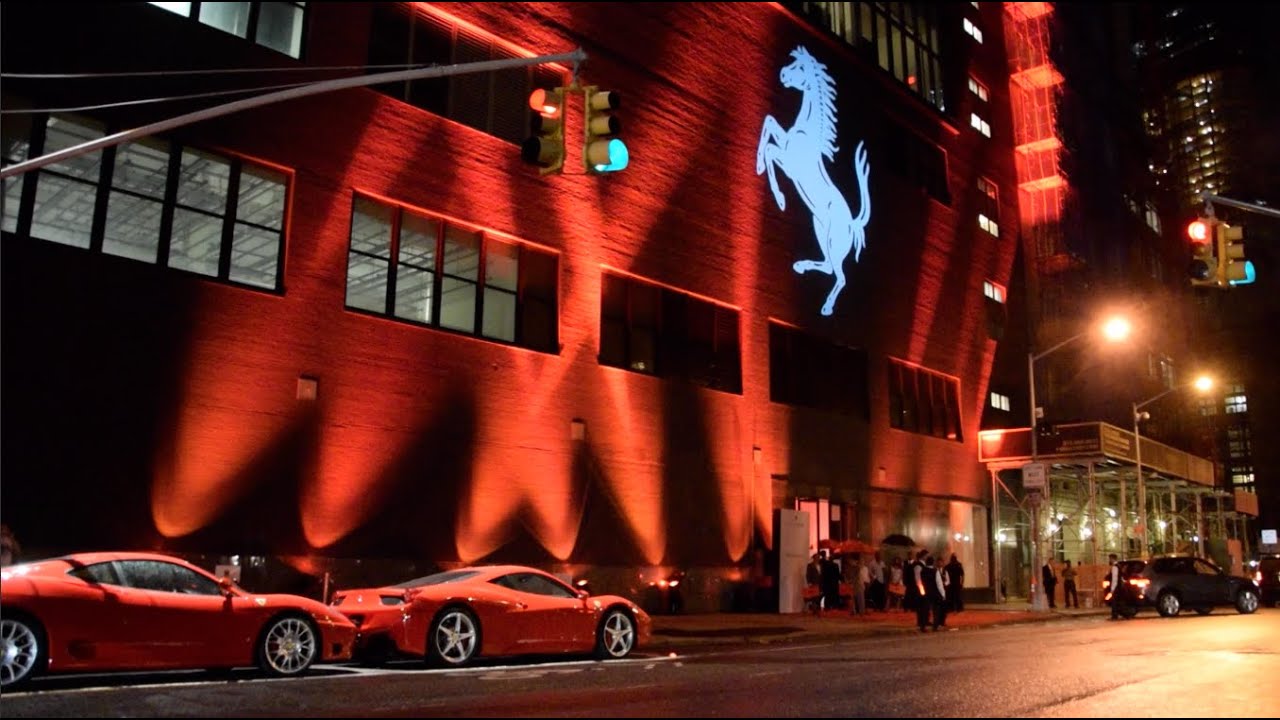 Outside of the Ferrari 488 GTB NYC Unveiling Event - YouTube