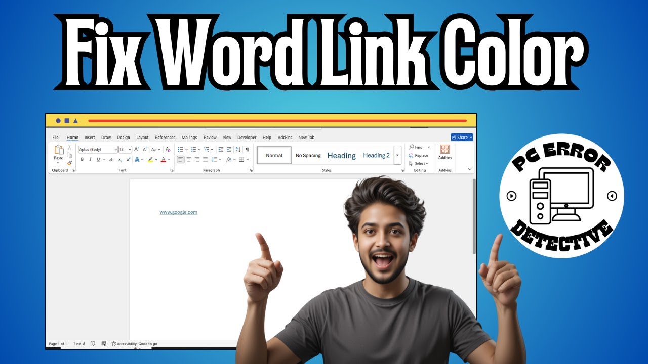 How To Make A Hyperlink Blue Again In Microsoft Word | Restore Default ...