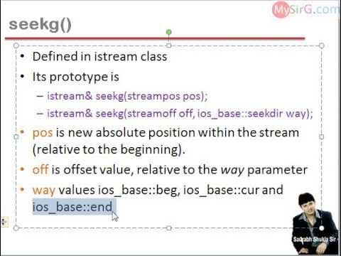 seekg and seekp functions in C++ Hindi - YouTube