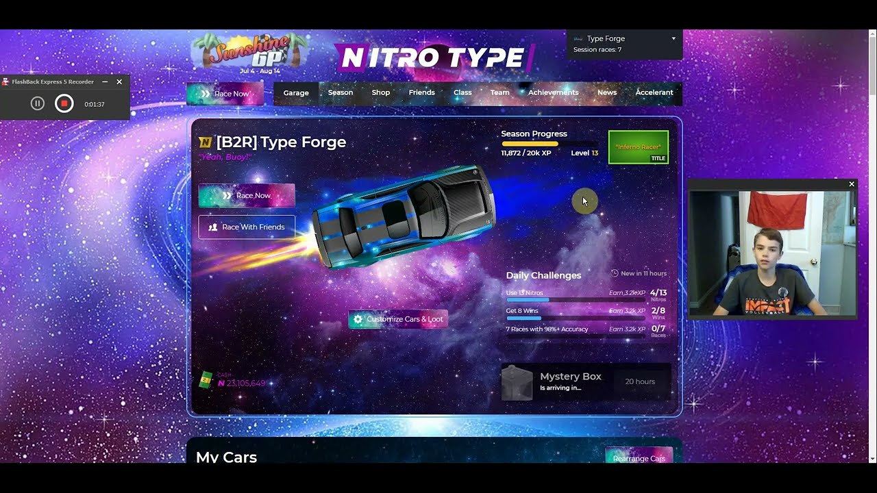 Nitro type Giveaway!!!1.5 million NT cash!!! - YouTube