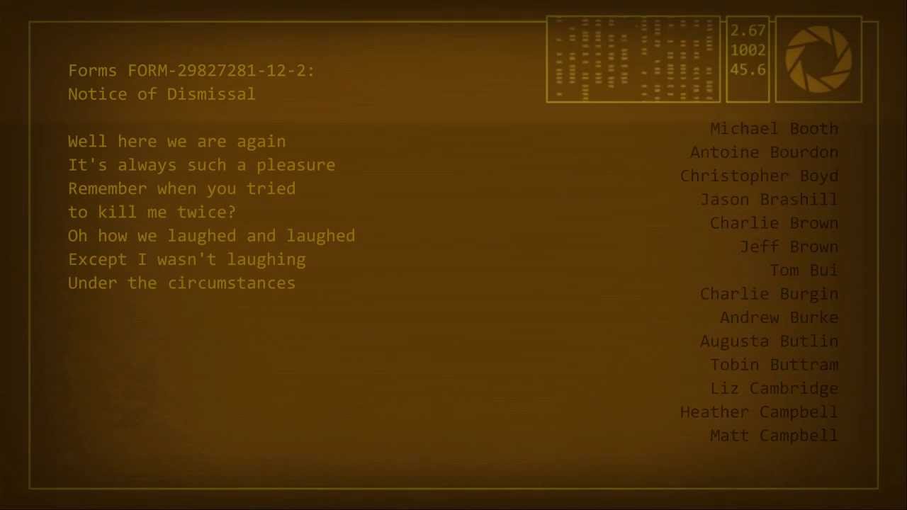 Portal 2 Ending Credits Song - YouTube