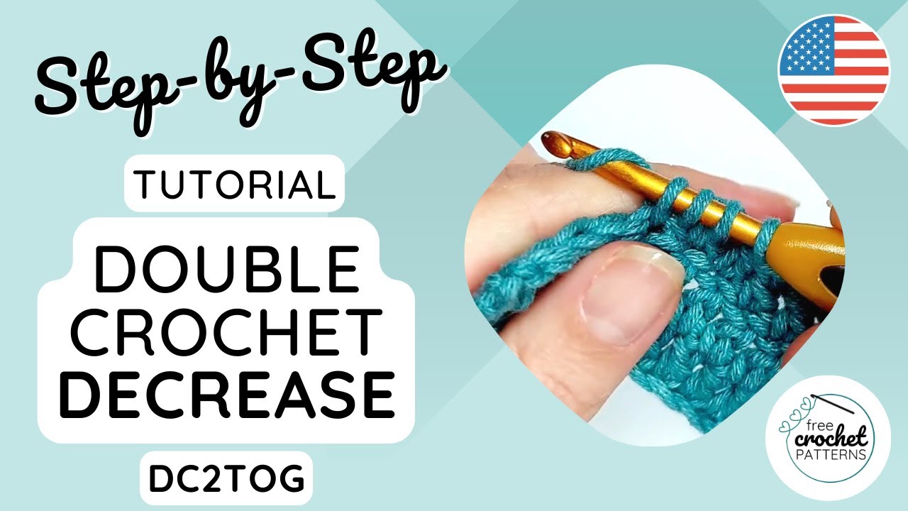 How to Double Crochet Decrease (dc2tog) | Learn to Crochet | free-crochet-patterns - YouTube
