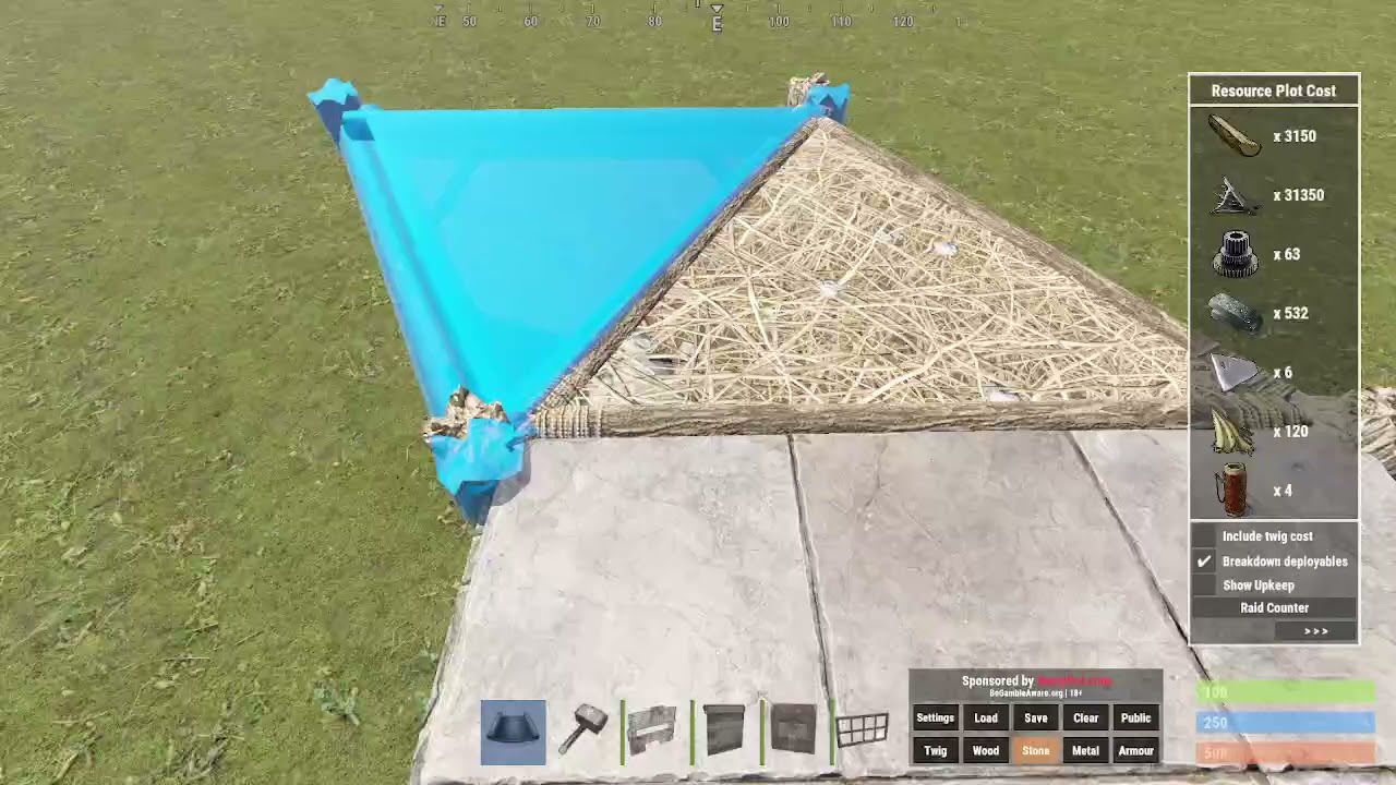 2X2 Rust base footprint/ with or without the bunker - YouTube