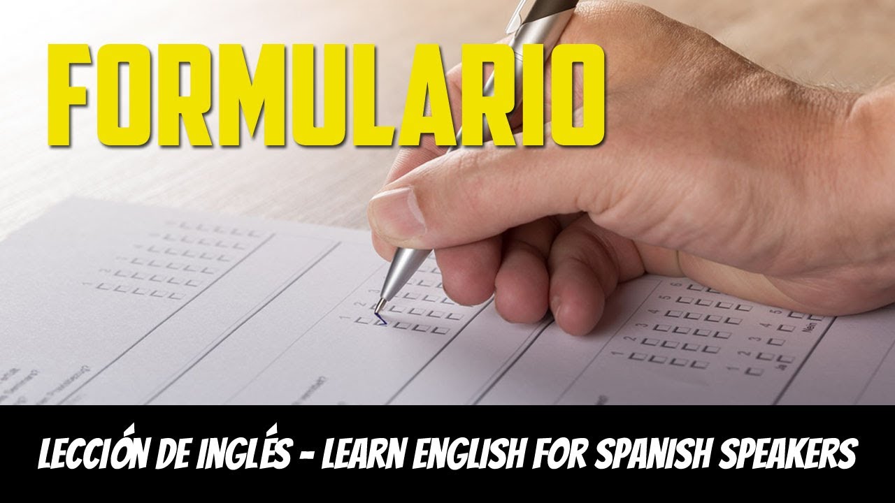 Aprender inglés, vocabulario, Formulario - YouTube