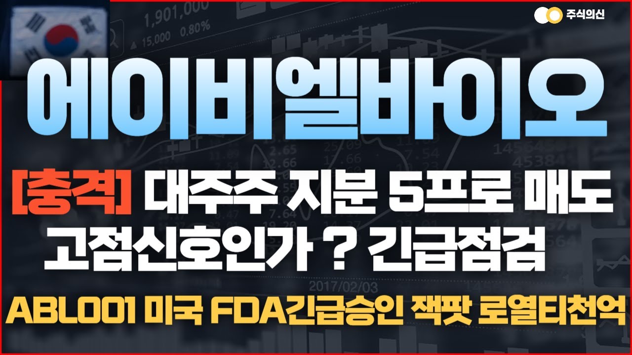 [에이비엘바이오 주가전망] '속보' ABL001 미국 FDA긴급승인 잭팟 내년부터 년간 로열티 1000억이상 ABL202도 임상 ...