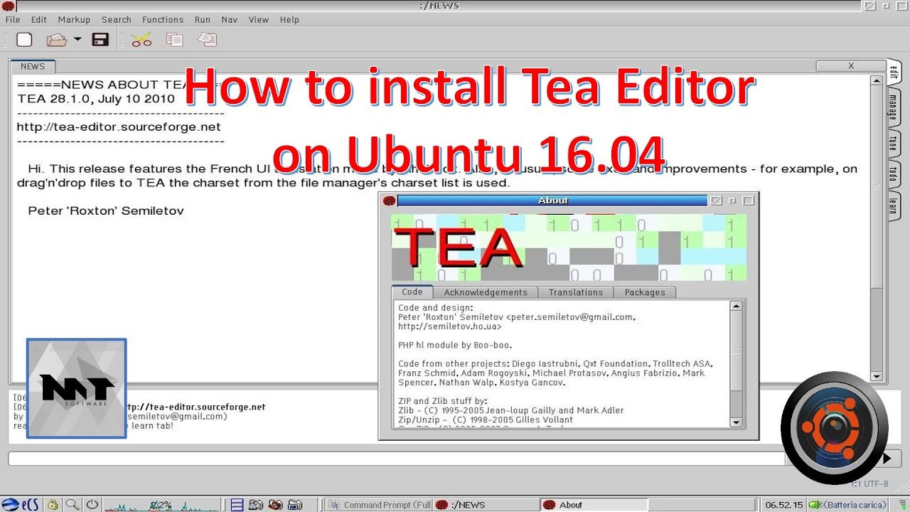 How to install Tea Editor on Ubuntu 16.04 - YouTube