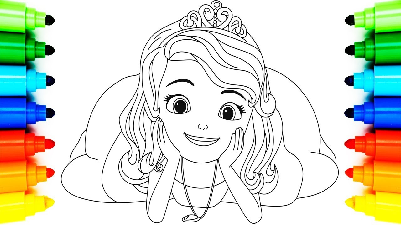 How to Draw Sofia the First | Sofia Princess Coloring Pages for Kids ...