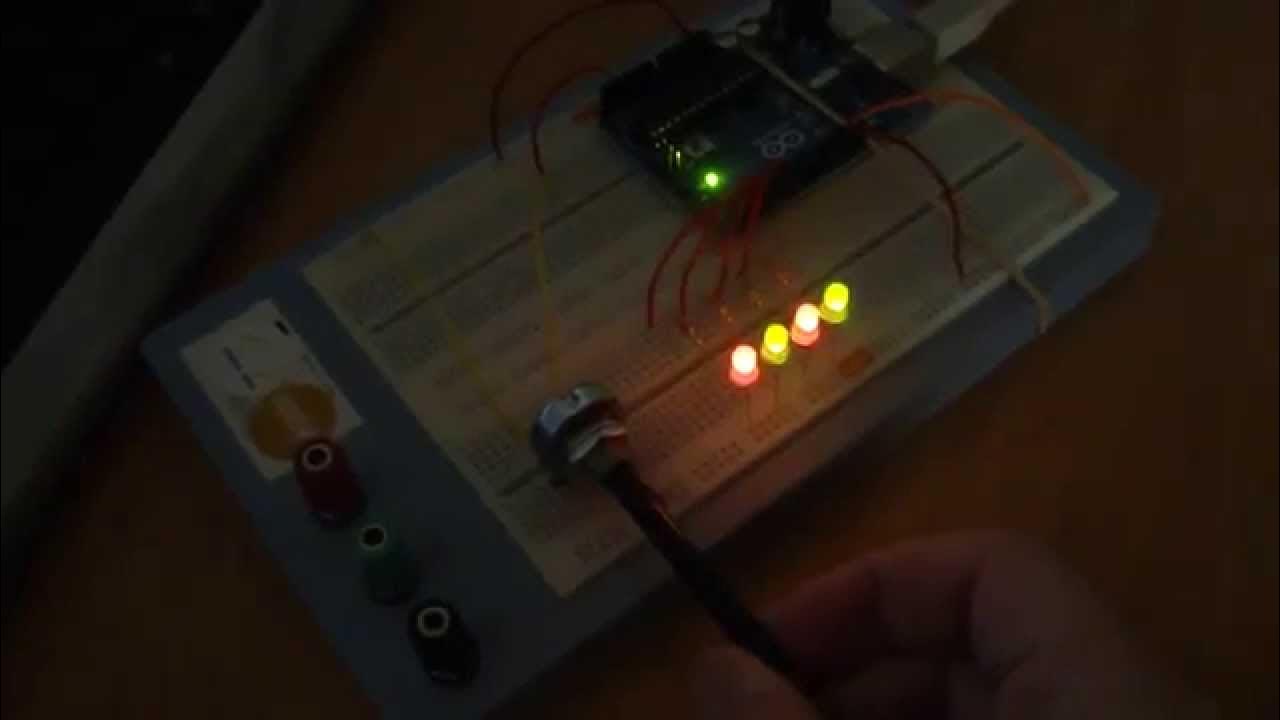 Arduino Project Speed Control Potentiometer flashing leds - YouTube