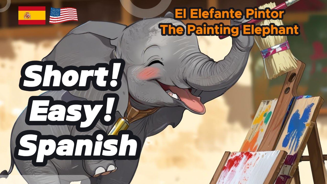 El Elefante Pintor ㅣ The Painting Elephant | Easy Spanish for Beginners ...