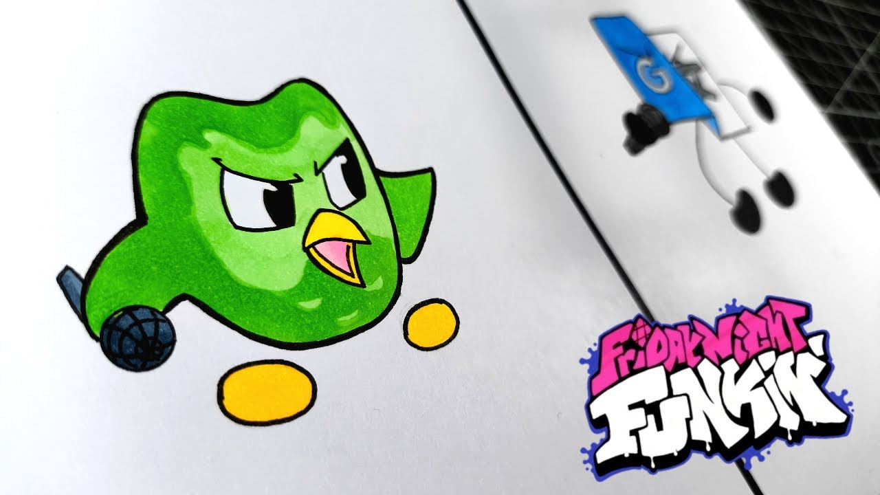 Dibujo Friday Night Funkin' VS Duolingo VS Google Translate | New ...