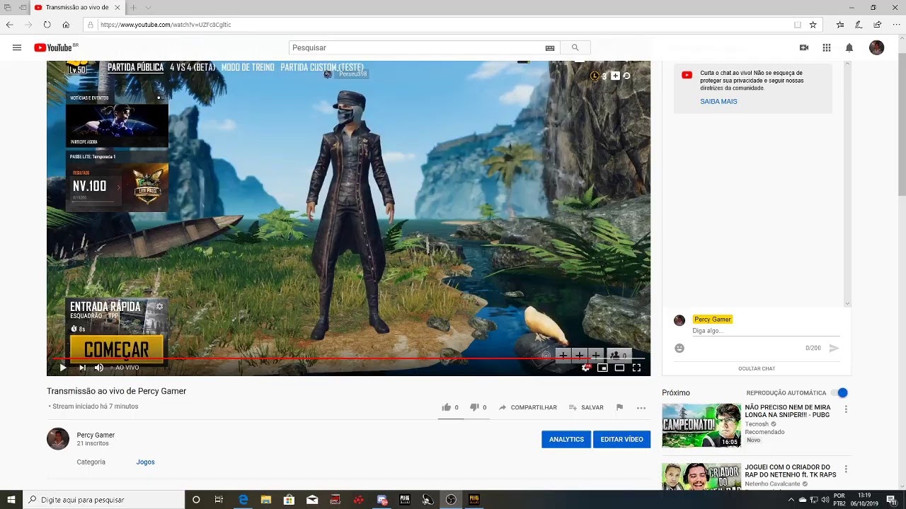 Transmissão ao vivo de Percy Gamer - YouTube