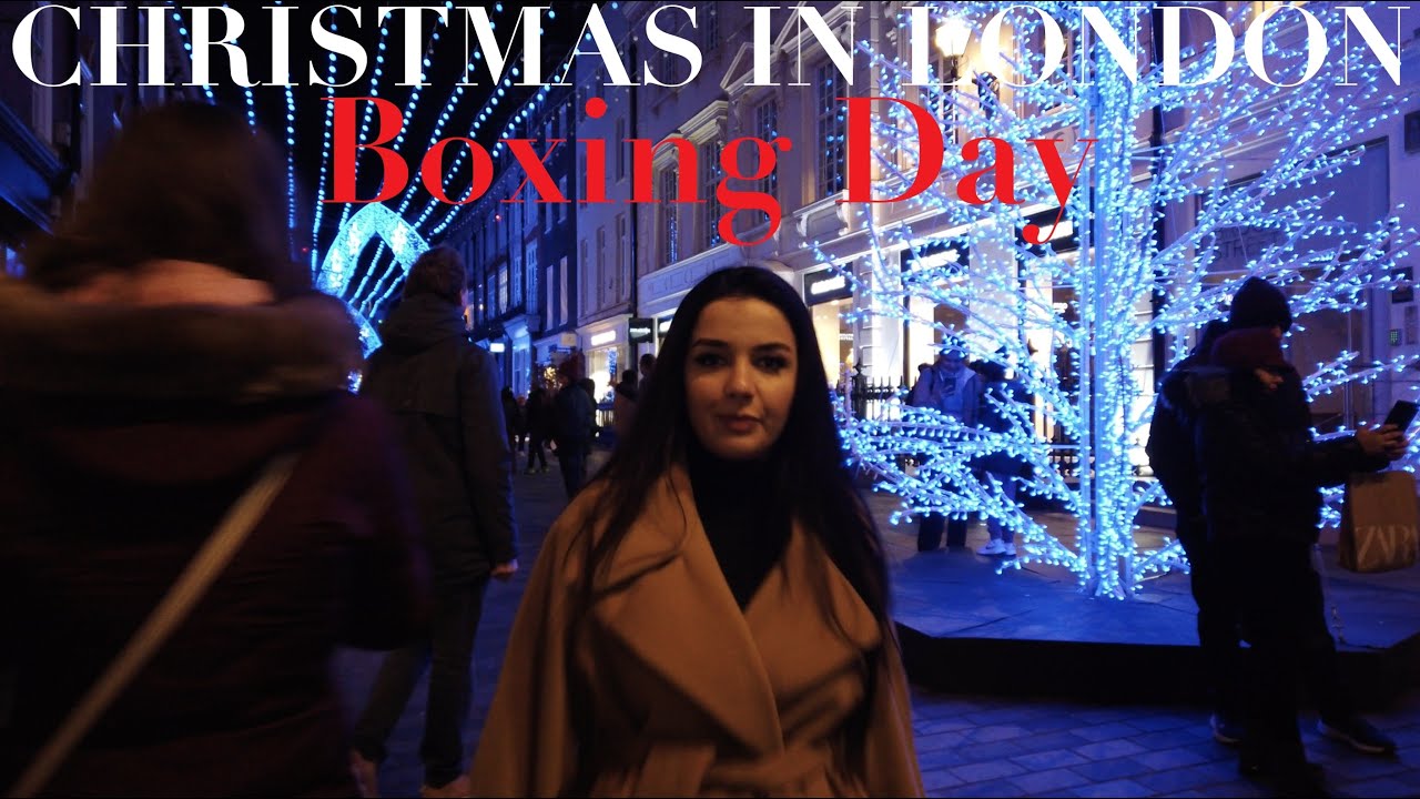 Boxing Day Evening Walk | Christmas in London | Selfridges | Oxford ...