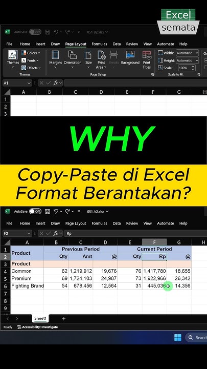 WHY: Copy-Paste di Excel: Format Berantakan? #formating #copypaste #excelindonesia - YouTube
