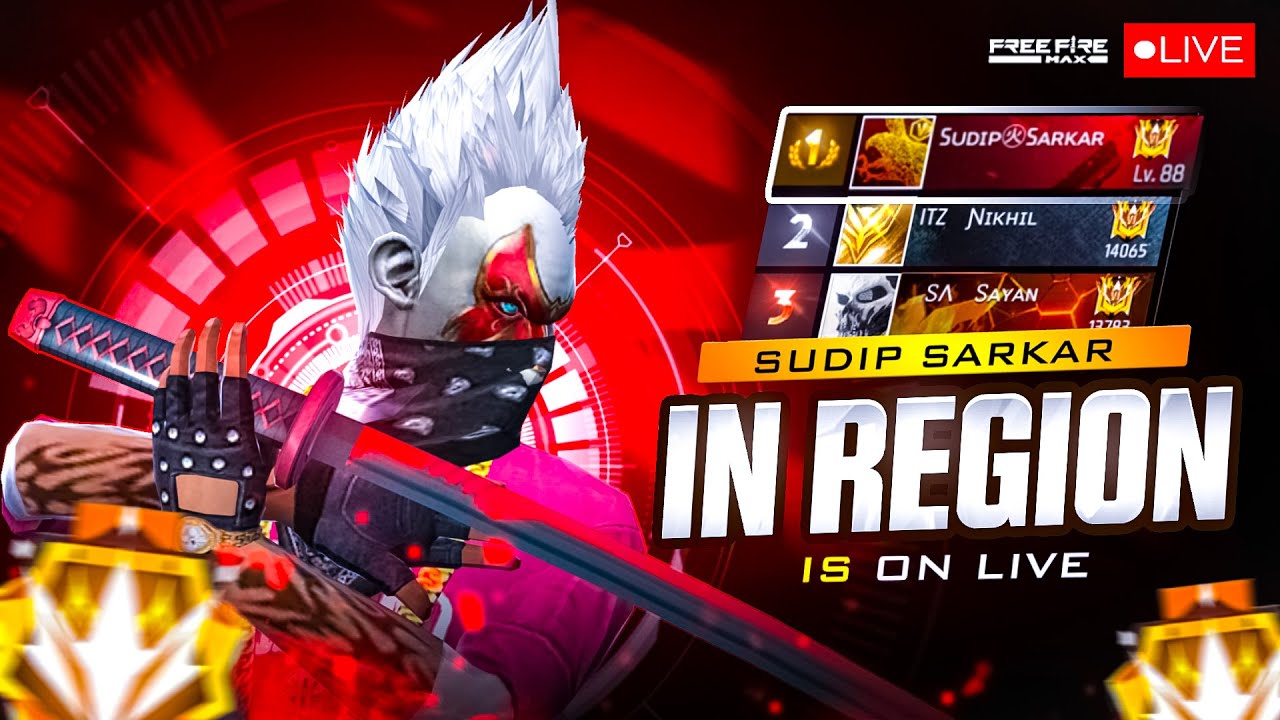 SUDIP SARKAR IS BACK IN REGION TOP 1😎FREE FIRE LIVE #freefire #freefireindia #FFLIVE - YouTube