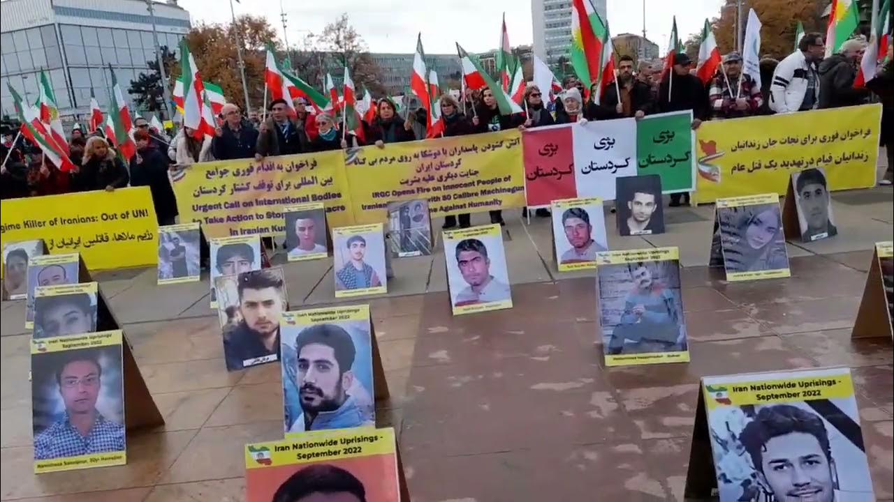 ژنو آکسیون ایرانیان آزاده در مقابل جلسه حقوقبشر ملل متحد ۳آذر
