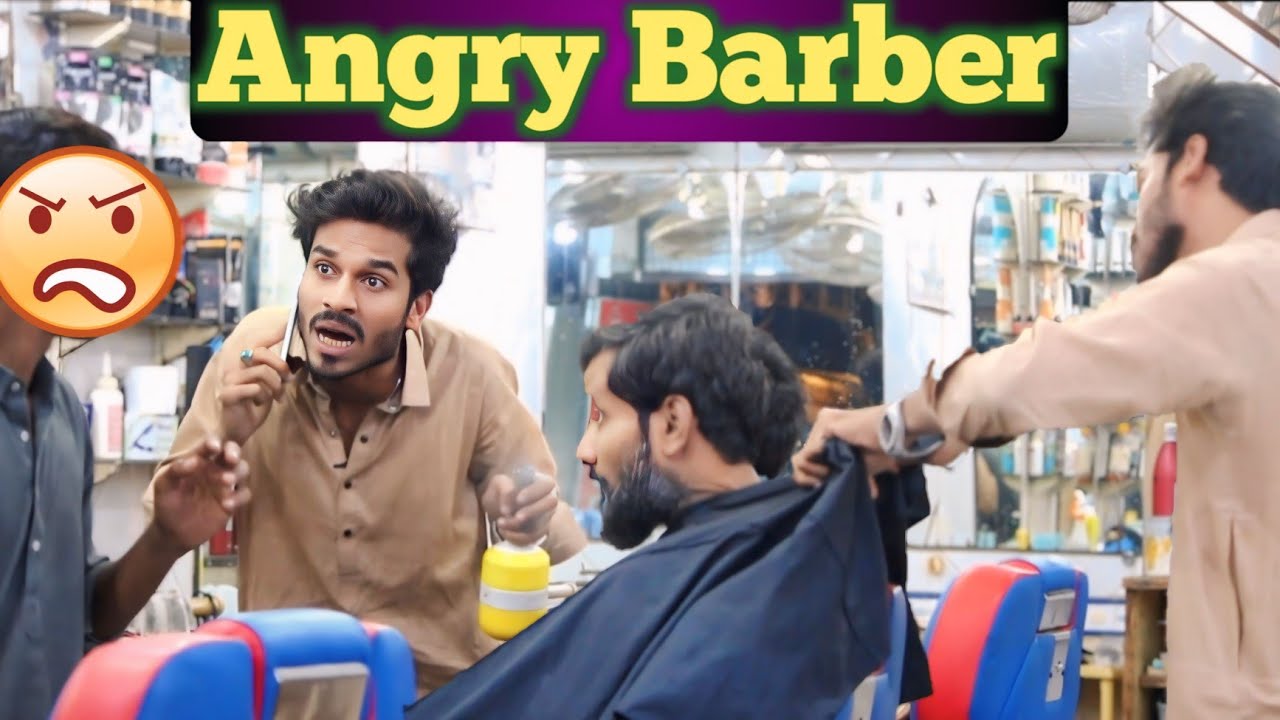 Angry Barber | funny prank in Pakistan 2024 - YouTube