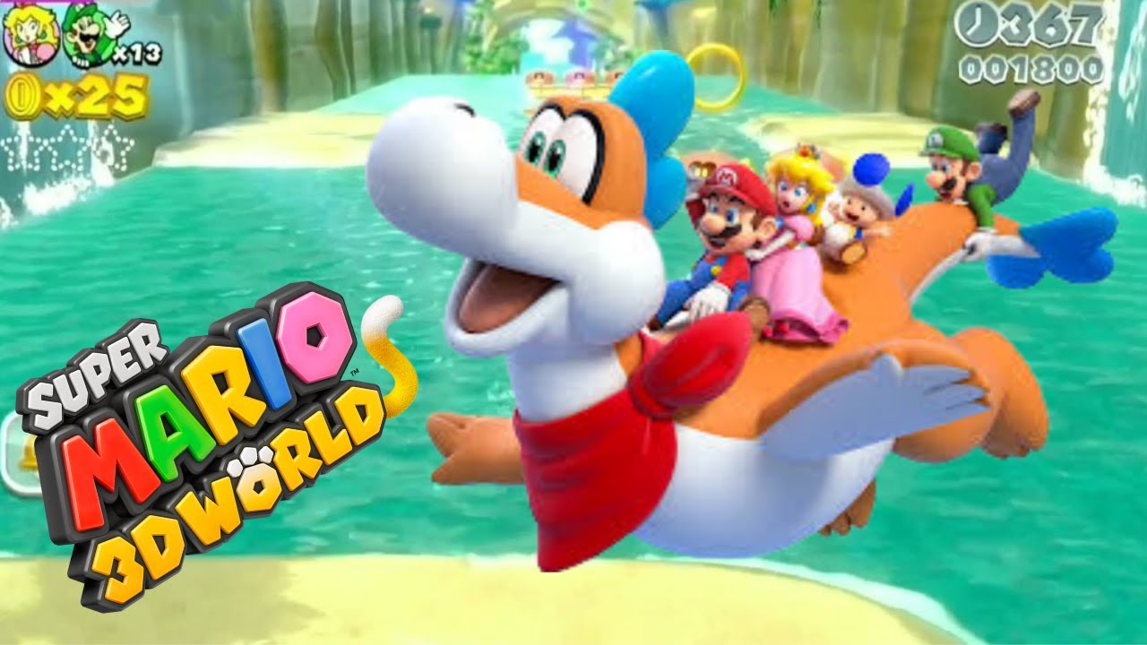 Mario 3D world Gameplay | La carrera con plessy | Mundos 1-4 y 1-5 ...
