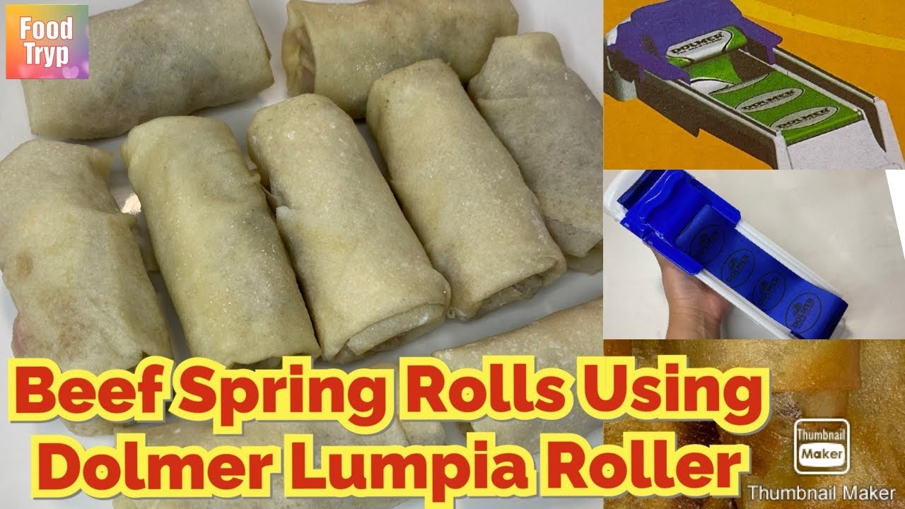 Beef Springs Rolls Using Dolmer Lumpia Roller/Maker - YouTube