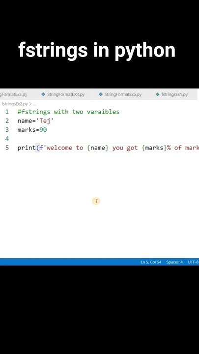 Fstrings In Python Coding Python Youtube