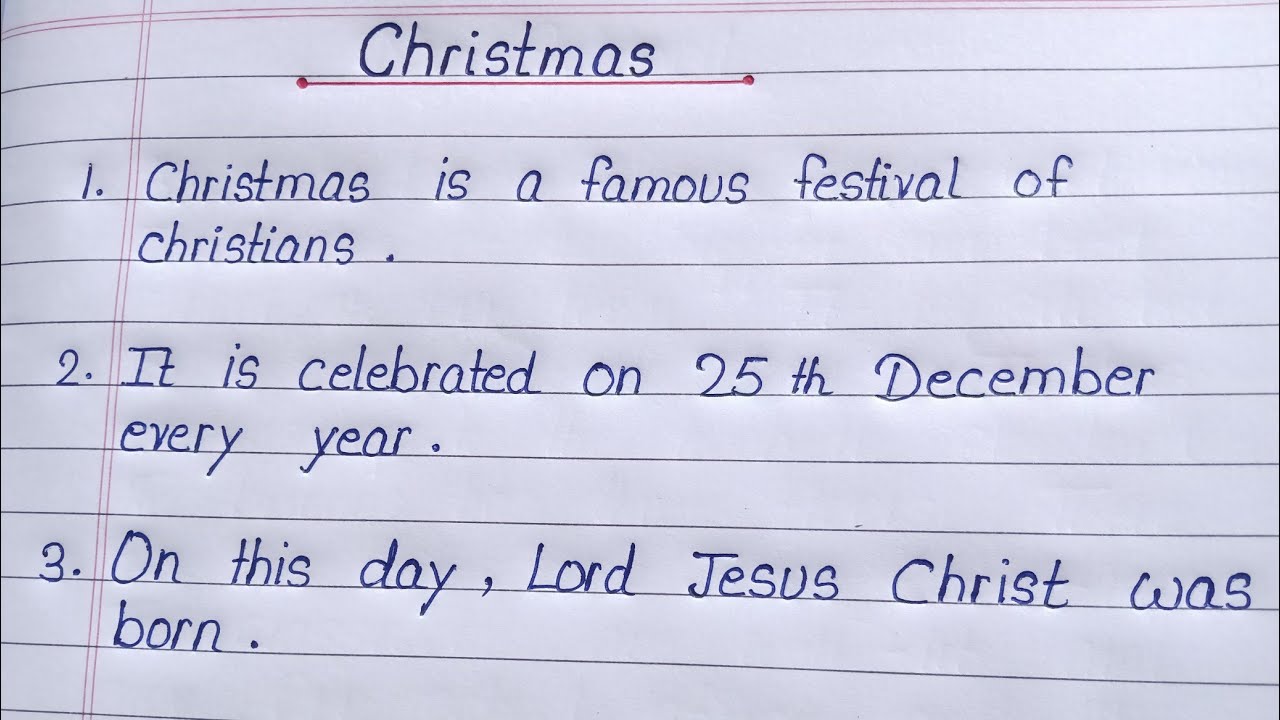 Essay on Christmas || Christmas essay in English || 10 beautiful lines ...