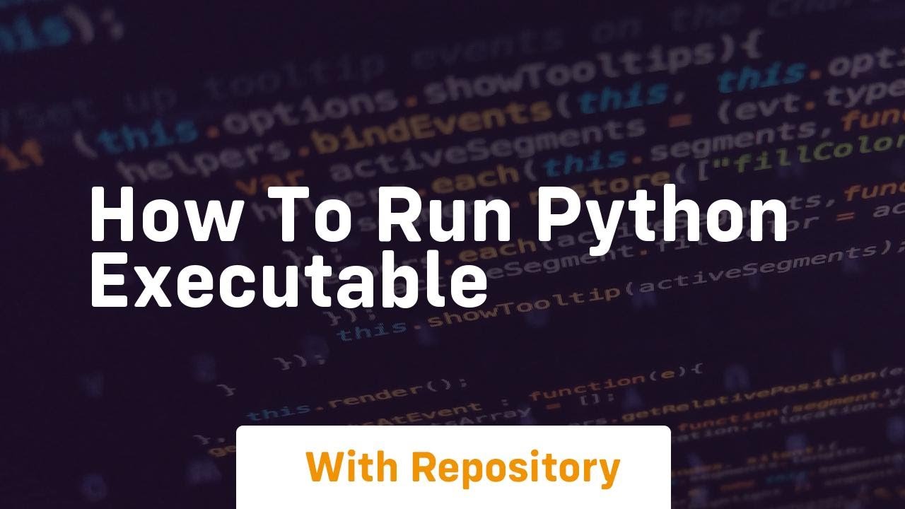 how to run python executable - YouTube