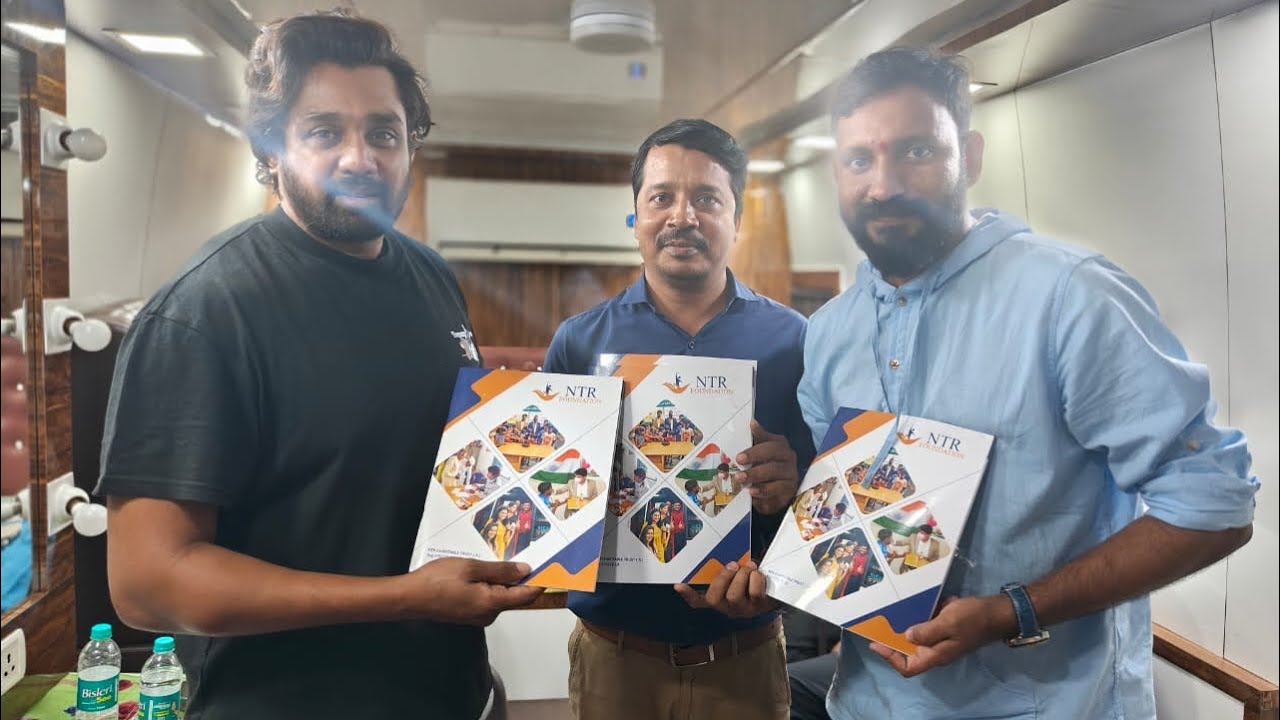 NTR Foundation Book: Action King Dhruva Sarja, Director Chetan, and Dr ...
