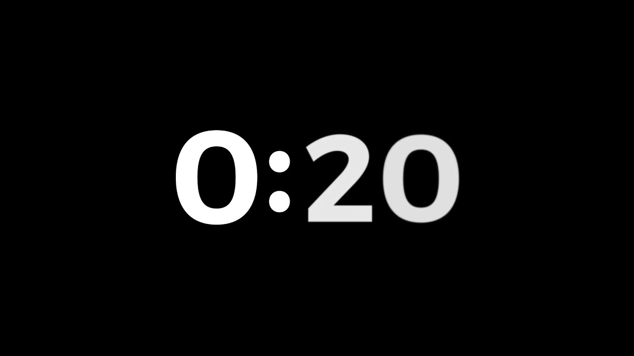 20 Second Countdown Timer (Tick Tock Sound) - YouTube