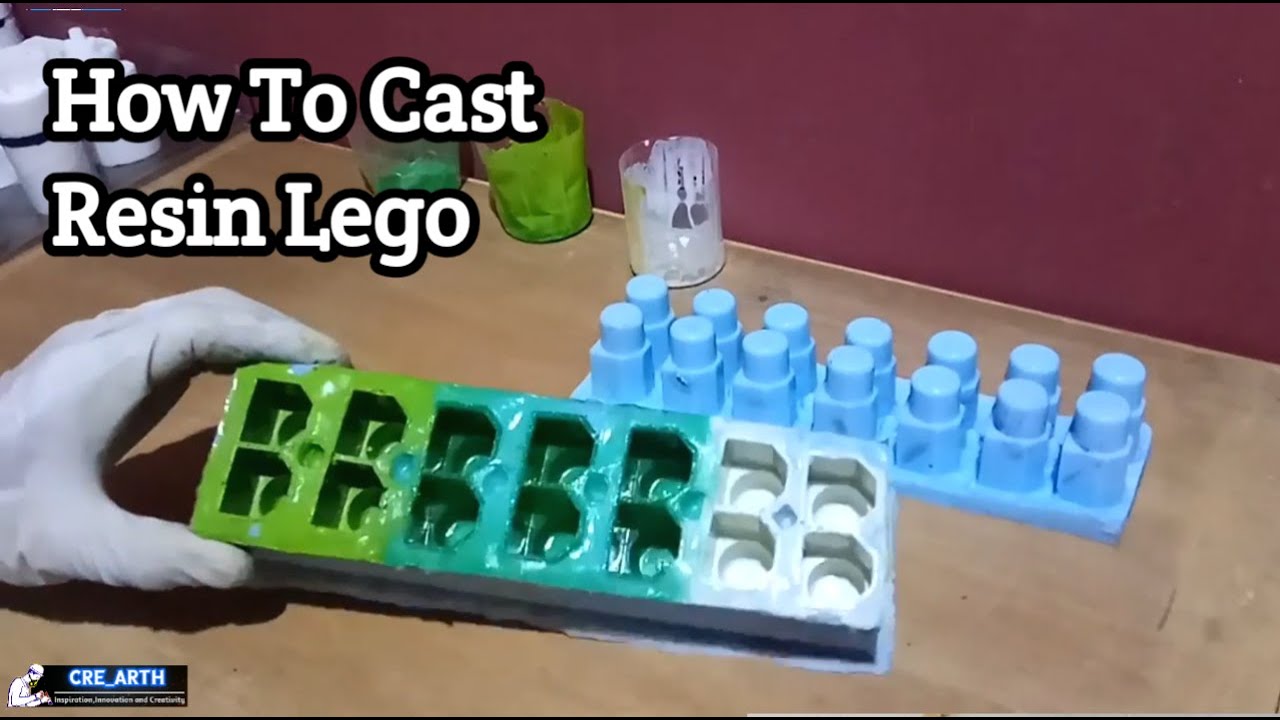 How to casting resin Lego using silicone mold - YouTube