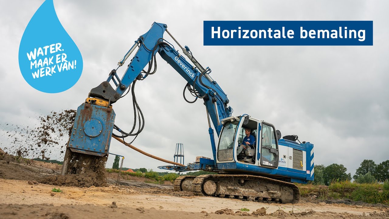 Horizontale Bemaling Drainagemachine | Geverinck Bronbemaling - YouTube