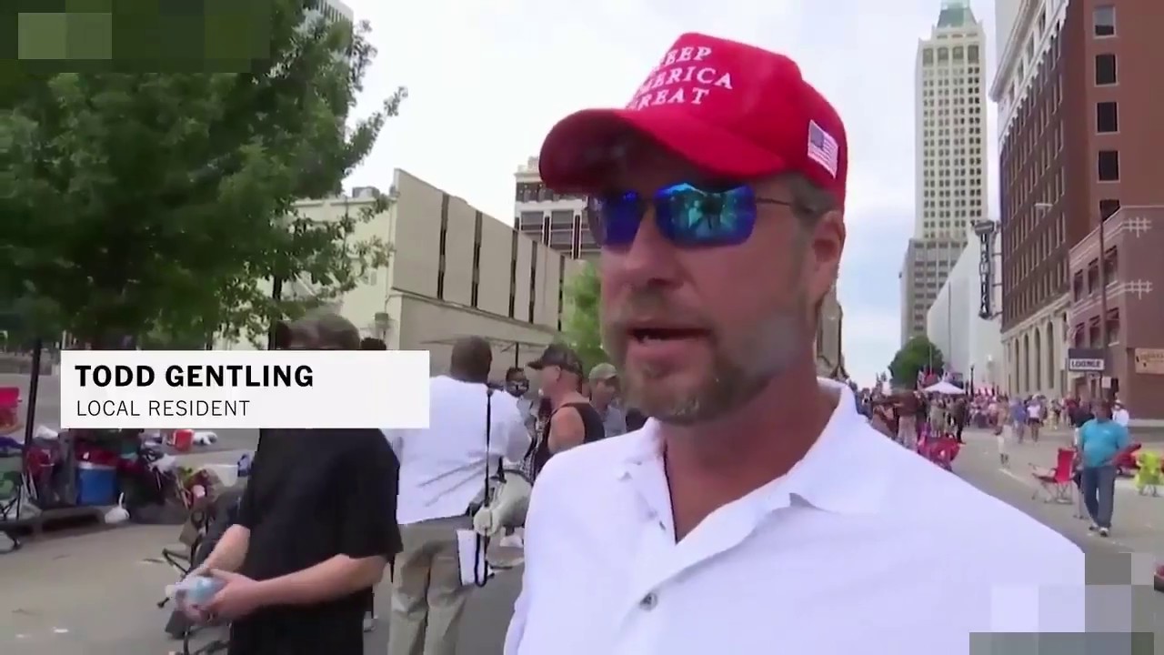 Crowd assembled in Tulsa Oklahoma ahead of President Trump's first ...