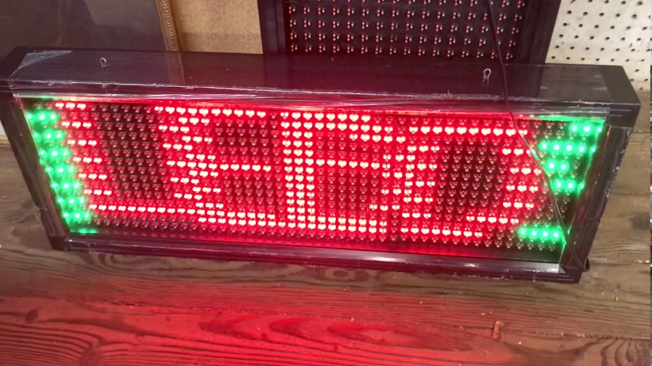 Vintage LED sign test - YouTube