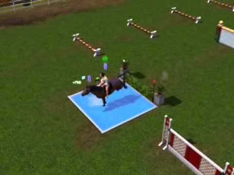 Sims 3 Pets Horse Jumping Running The Course - YouTube