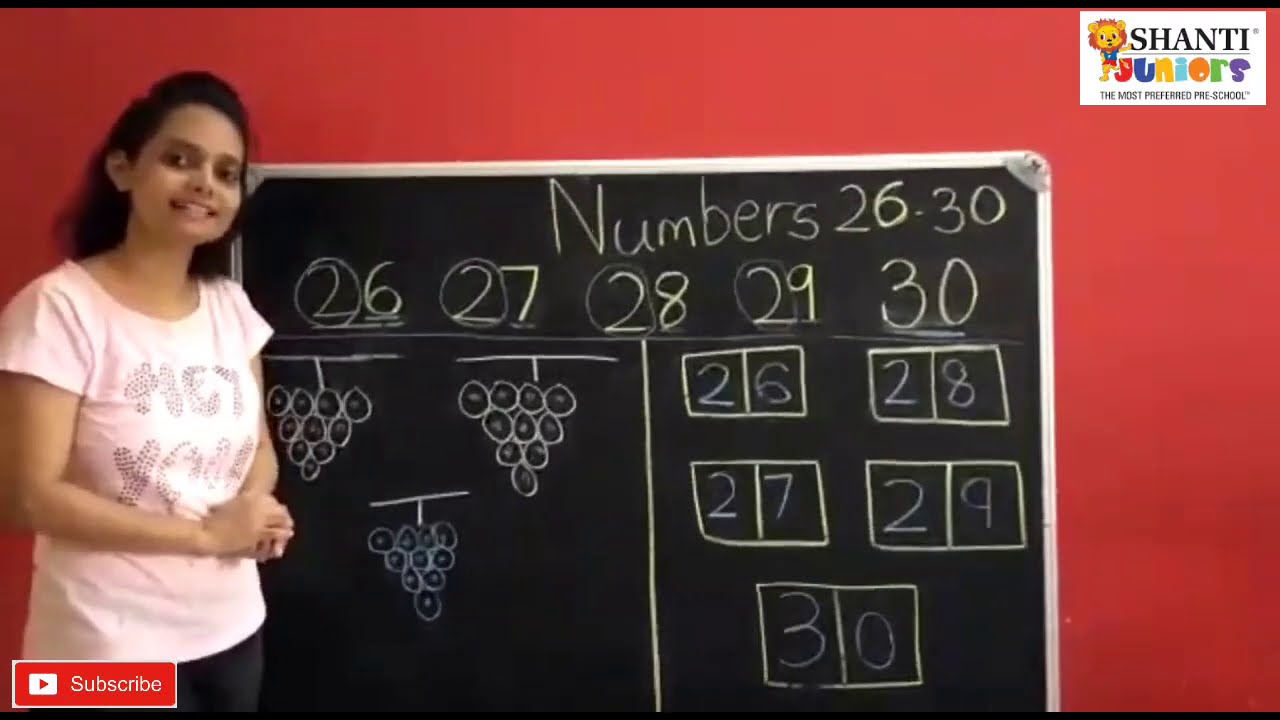 Learn Numbers 26 to 30 for kids | Numbers for kids | Number counting 26 ...