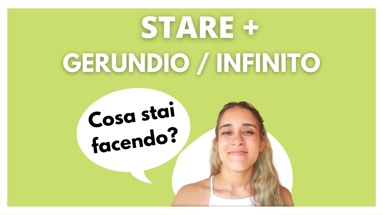 O verbo STARE + gerúndio / infinito no italiano! - YouTube