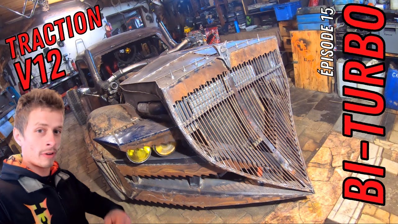 TRACTION V12 BI-TURBO : Montage durite TURBO et CAPOT ! ( épisode 15 ...