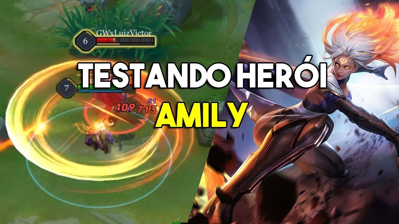 Testando Herói Amily Arena Of Valor Youtube