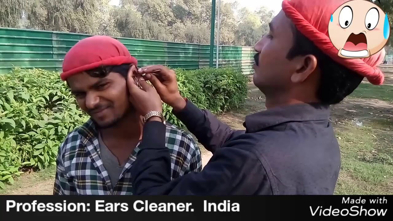 Funny ear cleaner. India - YouTube