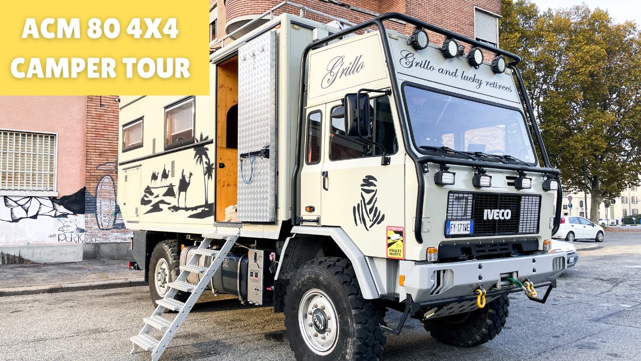 GRILLO il super camper 4x4 costruito in 8 anni | Iveco ACM 80 camper ...