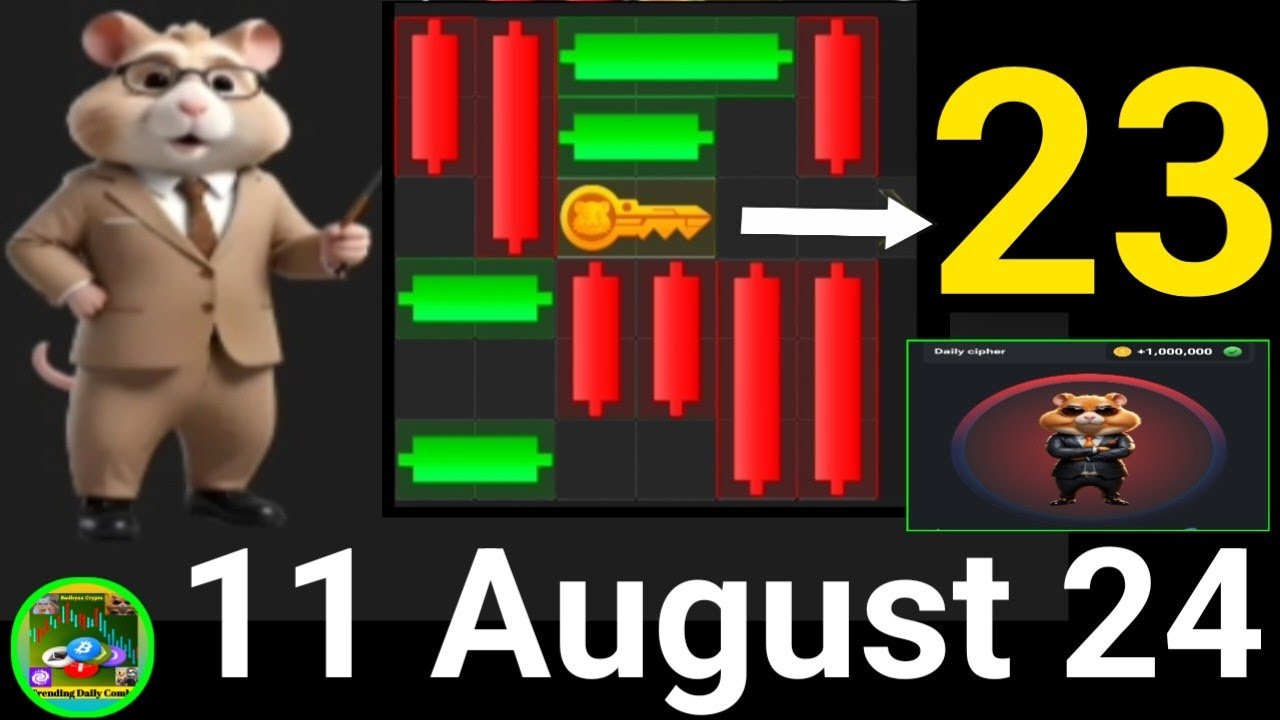 Hamster Kombat key No 23 | Daily Cipher Code | 11 August 24 | Mini Game ...