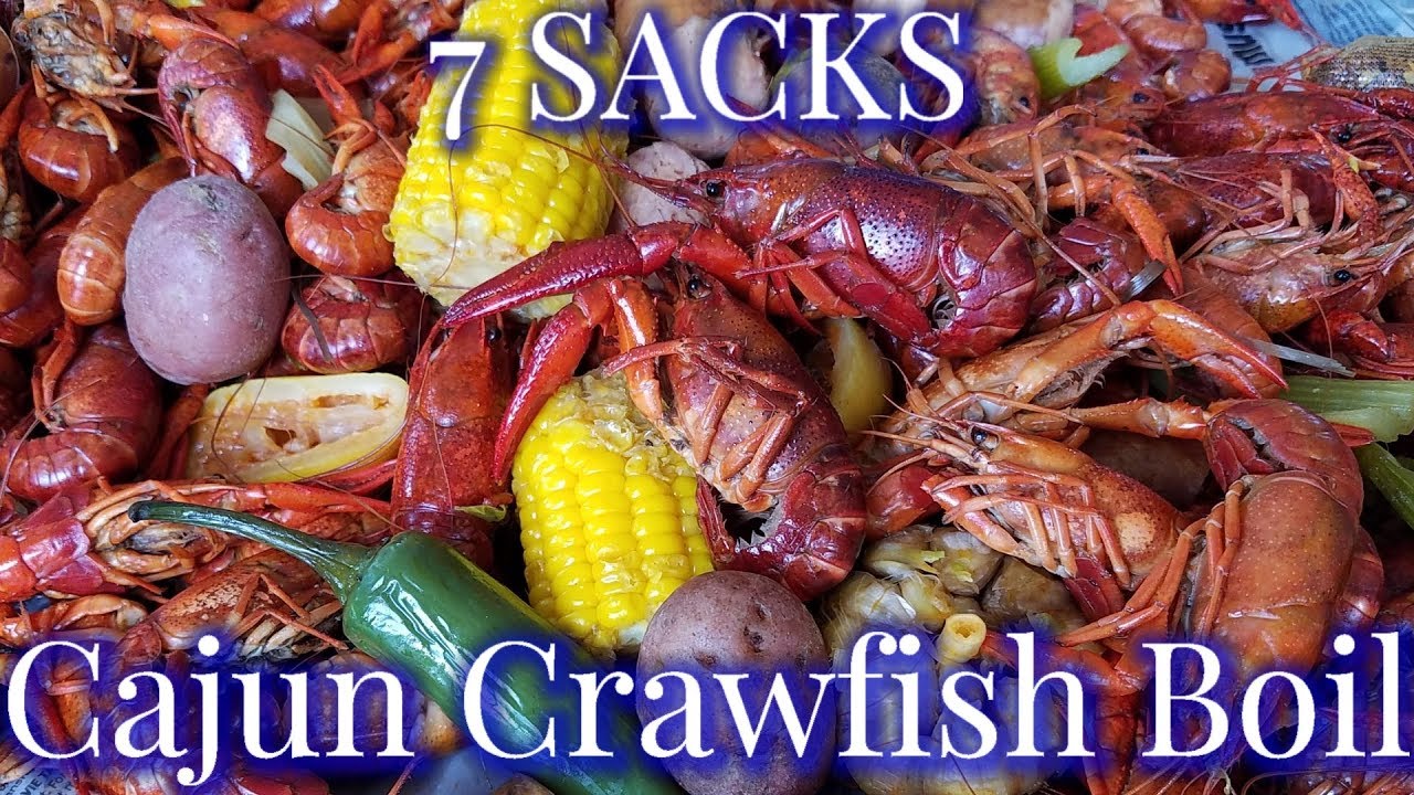 Massive Louisiana Style Crawfish Boil - Family Gathering - YouTube