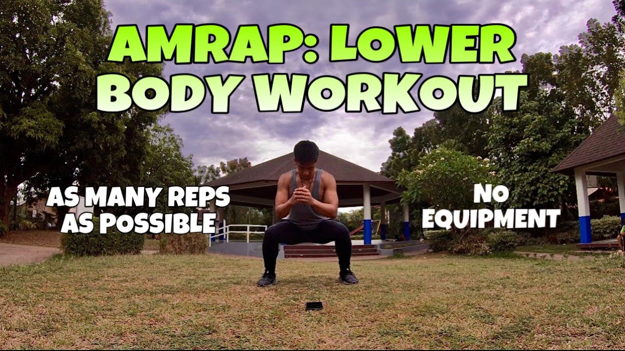 10 MIN LOWER BODY WORKOUT - AMRAP (AS MANY REPS AS POSSIBLE) - YouTube