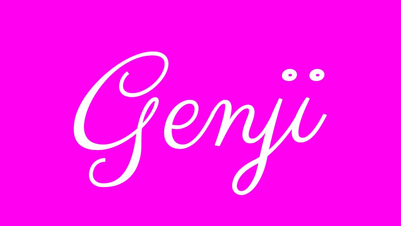 Learn how to Sign the Name Genji Stylishly in Cursive Writing - YouTube