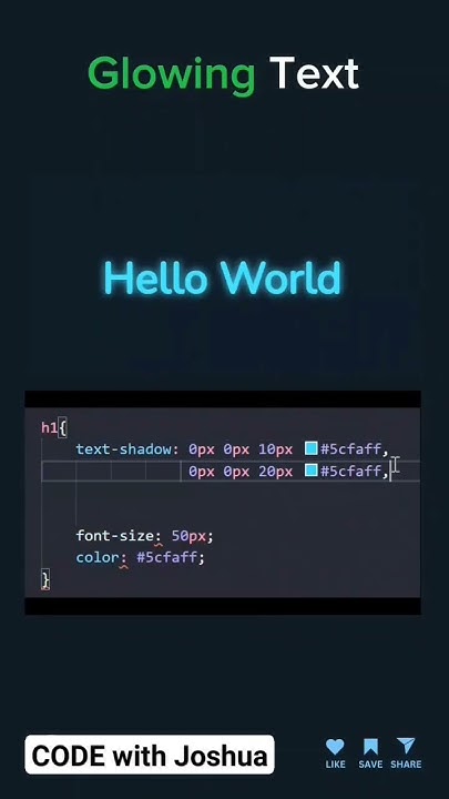 Design Text-Shodow in Html. #codinglover #coding - YouTube