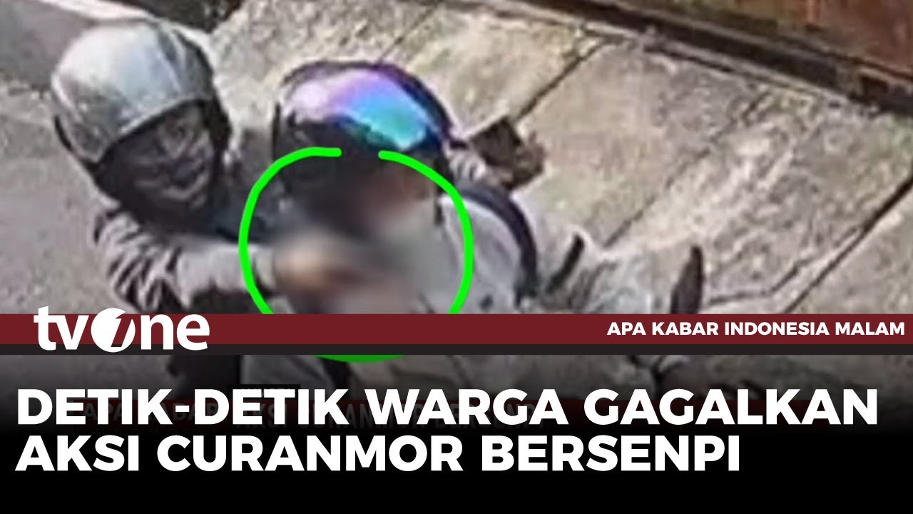 Terekam CCTV, Aksi Curanmor Bersenpi Berhasi Digagalkan Warga! | tvOne ...