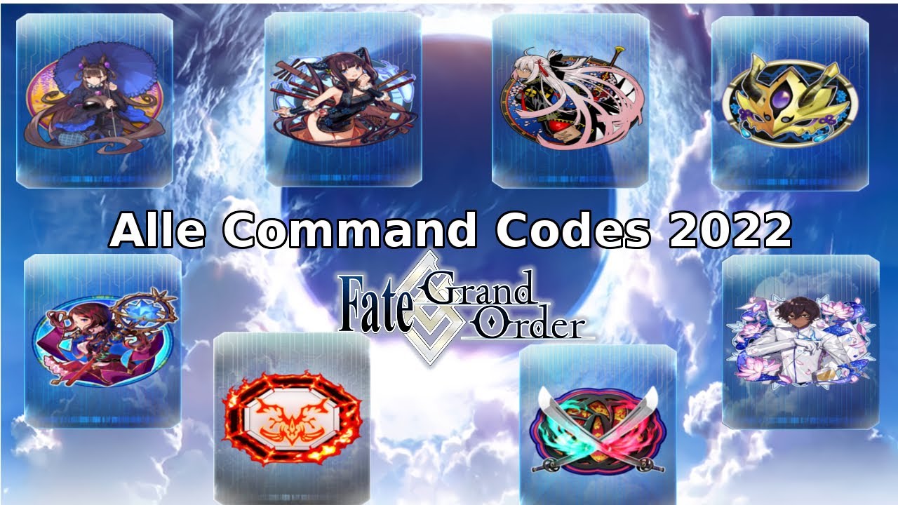 Fate Grand Order Command Codes 2022 YouTube Fate Grand Order Command Codes 2022 YouTube