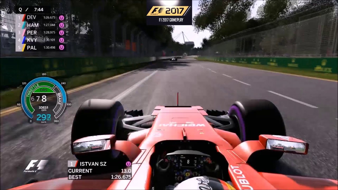 Codemasters F1 2017 Hud Testing Video - YouTube