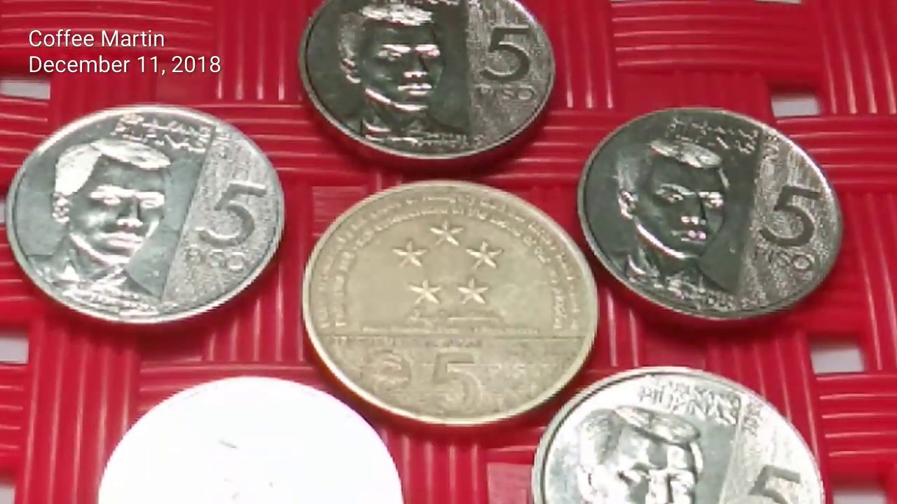 Philippines 5-piso coin Leyte Gulf Landing 70th Anniversary - YouTube