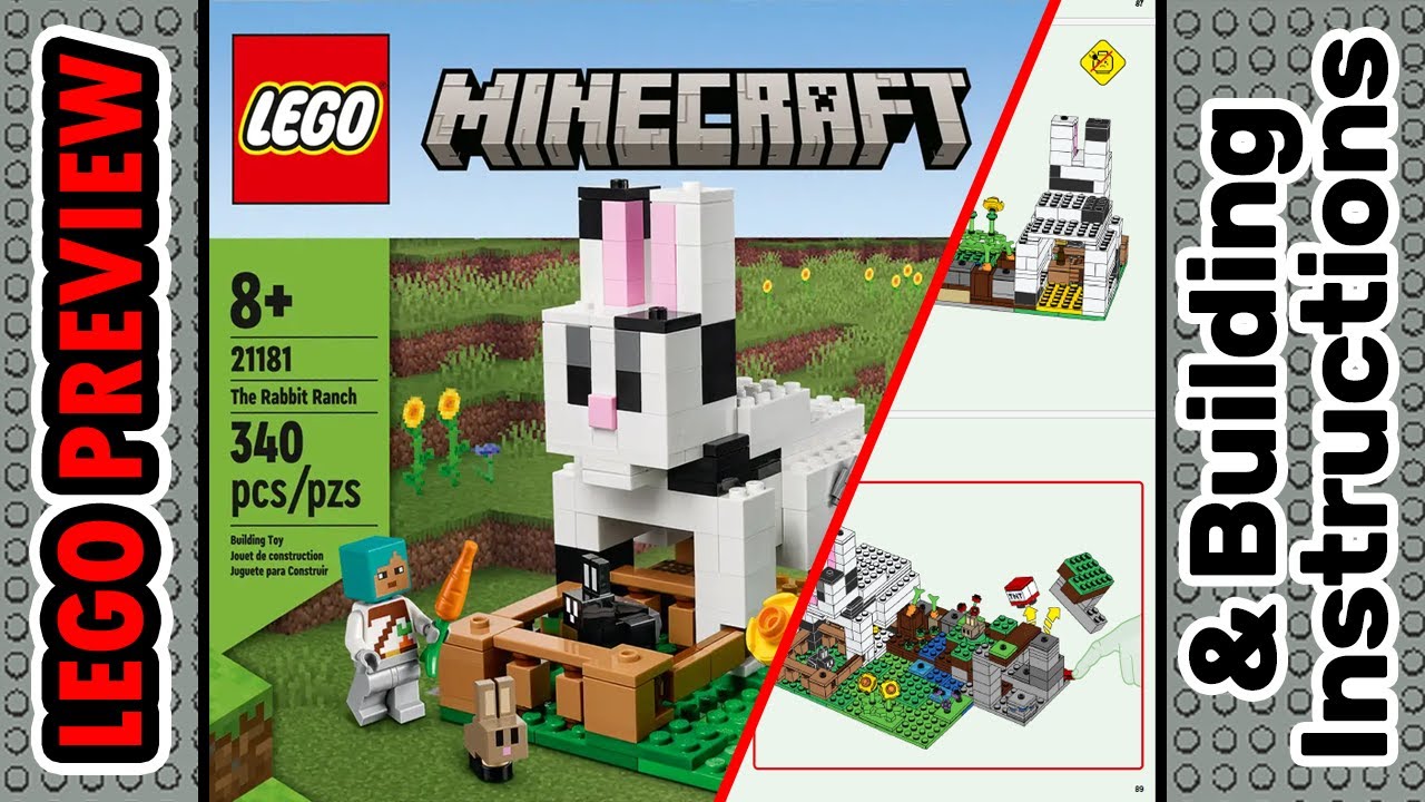 PREVIEW: 21181, LEGO MINECRAFT, The Rabbit Ranch & Building ...