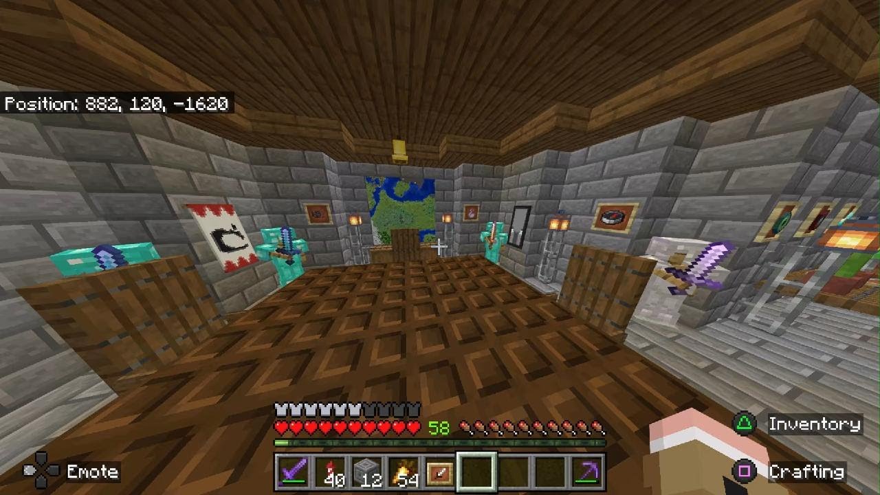 Minecraft war/trophy room - YouTube
